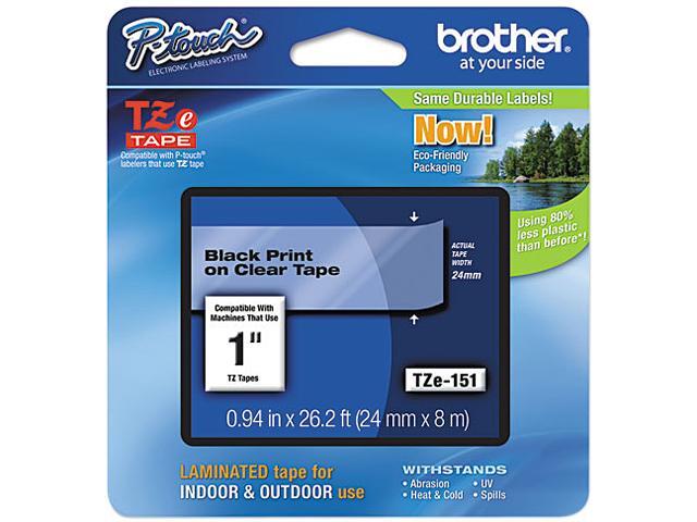 Click here for Brother P-Touch TZ Series Tape  1w  Black on Clear prices