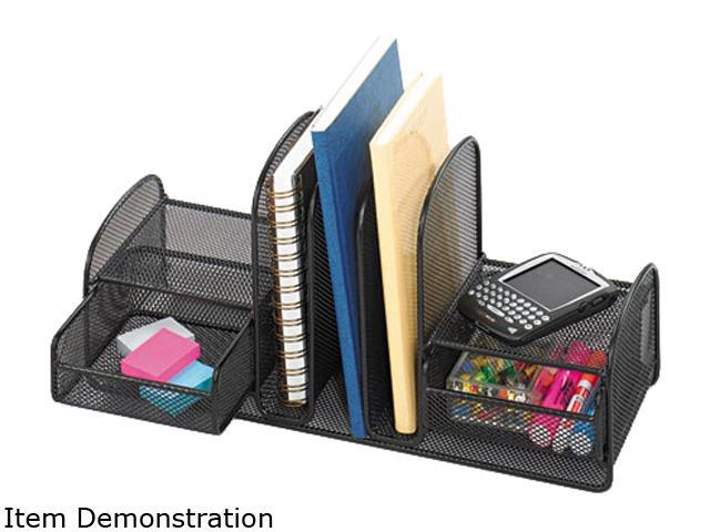 Click here for Safco 3263BL Onyx Mesh Desk Organizer  Three Secti... prices