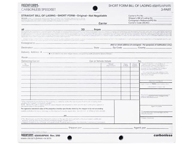 Click here for Rediform 6P695 Bill of Lading  Short Form  8-1/2 x... prices