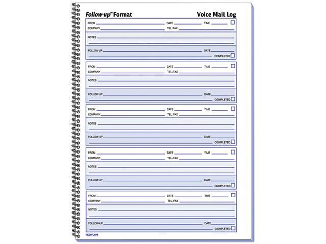 Click here for Rediform 51114 Voice Mail Wirebound Log Books  8 x... prices