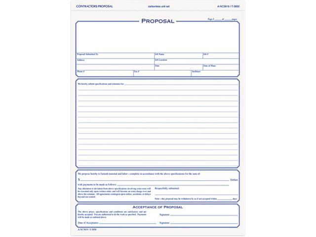 Click here for Tops 3850 Snap-Off Proposal Form  8-1/2 x 11  Thre... prices