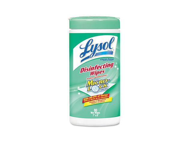 LYSOL Brand 77182CT - Disinfecting Wipes  Lemon and Lime Blossom  White  7 x 8  80/Can  6 Cans/CT