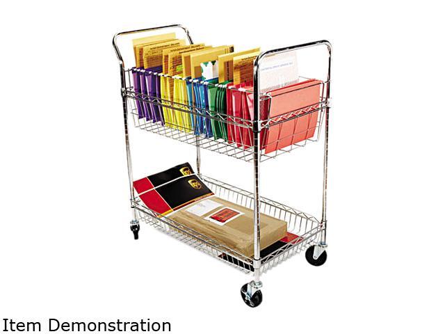 Click here for Alera ALEMC343722CR Wire Mail Cart  2-Shelf  34-1/... prices