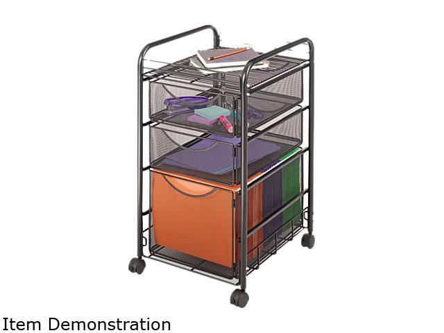 Click here for Safco Onyx Mesh Mobile File w/Two Supply Drawers... prices