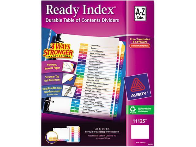 Click here for Avery 11125 Ready Index Contemporary Table of Cont... prices