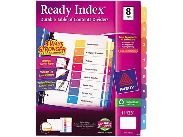Click here for Avery Ready Index Customizable Table of Contents M... prices