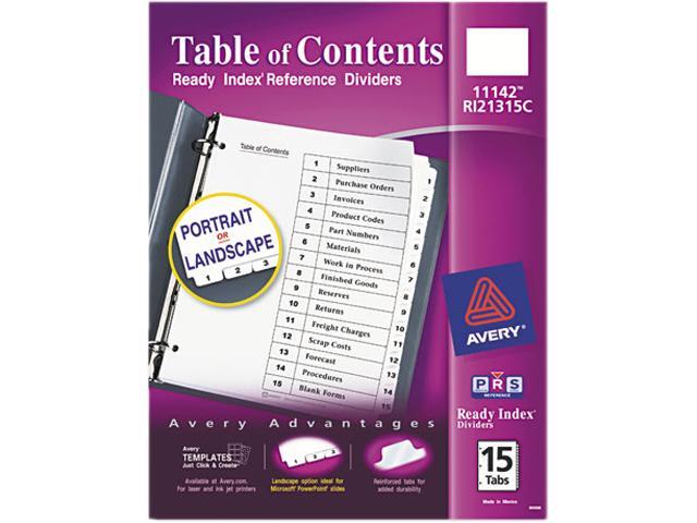 Click here for Avery 11142 Ready Index Classic Tab Titles  15-Tab... prices