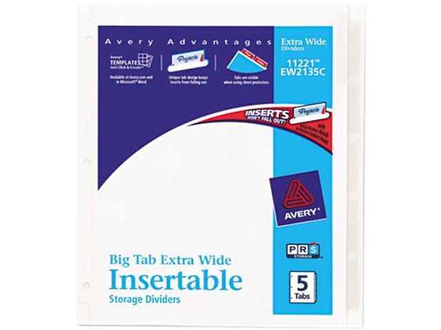 Click here for Avery Insertable Big Tab Dividers 5-Tab 11 1/8 x 9... prices