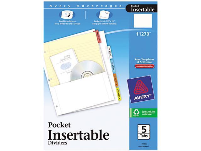 Click here for Avery 11270 WorkSaver Pocket Dividers w/Five Inser... prices
