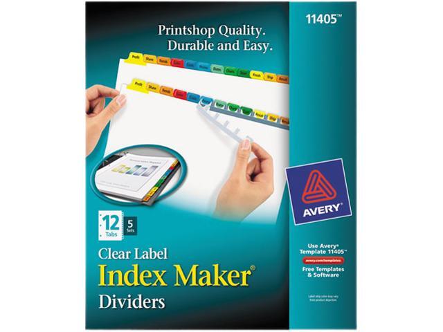 Click here for Avery 11405 Index Maker Dividers  Multicolor 12-Ta... prices