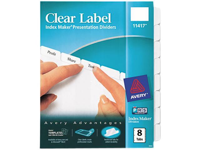 Click here for Avery 11417 Index Maker Clear Label Dividers  8-Ta... prices