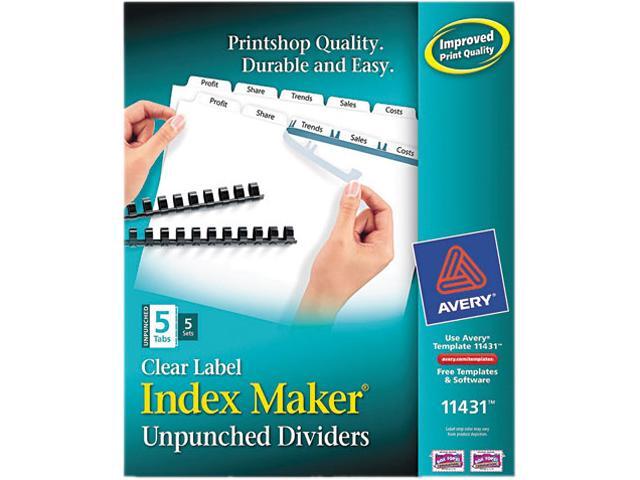 Click here for Avery 11431 Index Maker Clear Label Unpunched Divi... prices