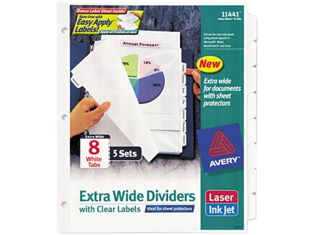Click here for Avery 11441 Index Maker Clear Label Dividers  8-Ta... prices