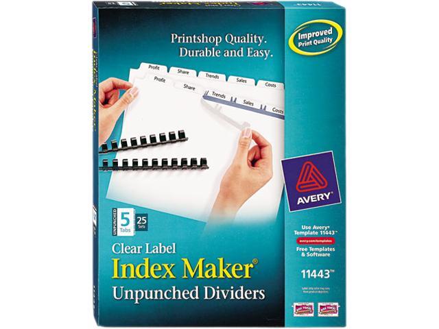 Click here for Avery 11443 Index Maker Clear Label Unpunched Divi... prices