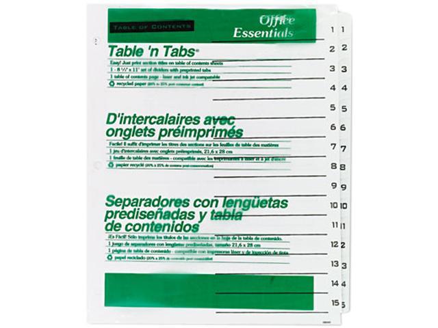 Click here for Avery 11674 Office Essentials Table N Tabs Divider... prices
