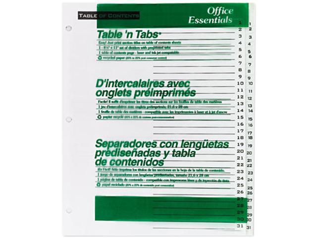 Click here for Avery 11680 Office Essentials Table N Tabs Divider... prices
