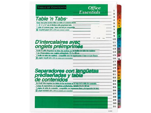 Click here for Avery 11681 Office Essentials Table N Tabs Divider... prices