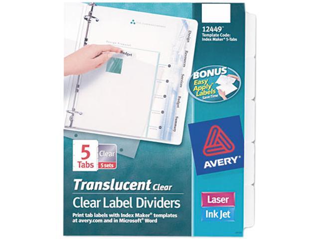 Click here for Avery 12449 Index Maker Clear Label Punched Divide... prices