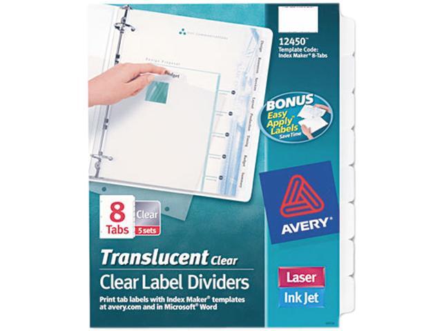 Click here for Avery 12450 Index Maker Clear Label Punched Divide... prices
