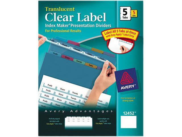 Click here for Avery 12452 Index Maker Clear Label Punched Divide... prices