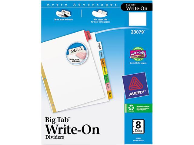 Click here for Avery 23079 Big Tab Write-On Dividers w/Erasable L... prices
