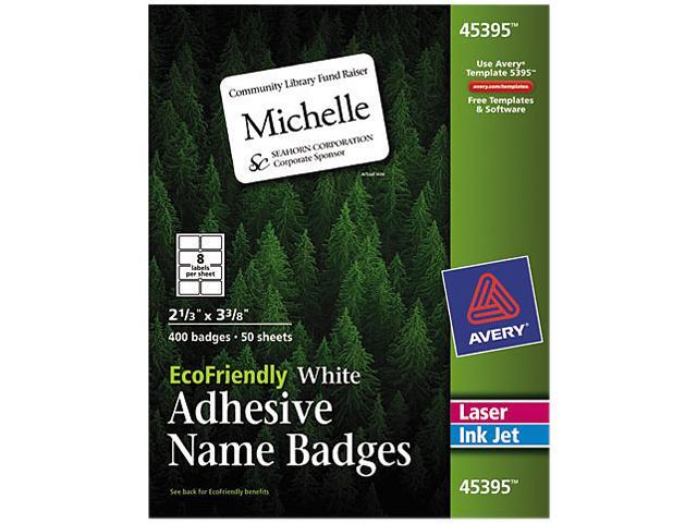 Click here for Avery 45395 EcoFriendly Adhesive Name Badges  400... prices