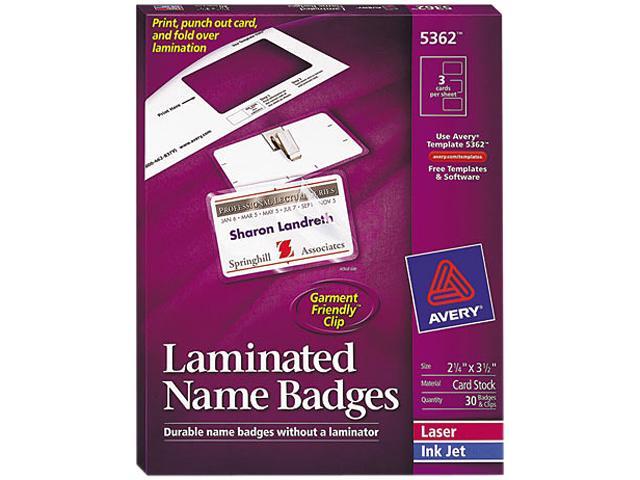 Click here for Avery Self-Laminating Name Badges  2.25 x 3.5  30... prices