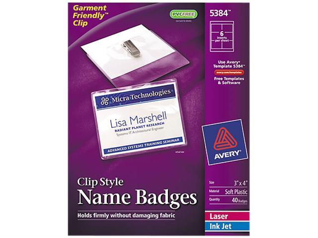 Click here for Avery 5384 Badge Holders w/Laser/Inkjet Inserts  T... prices