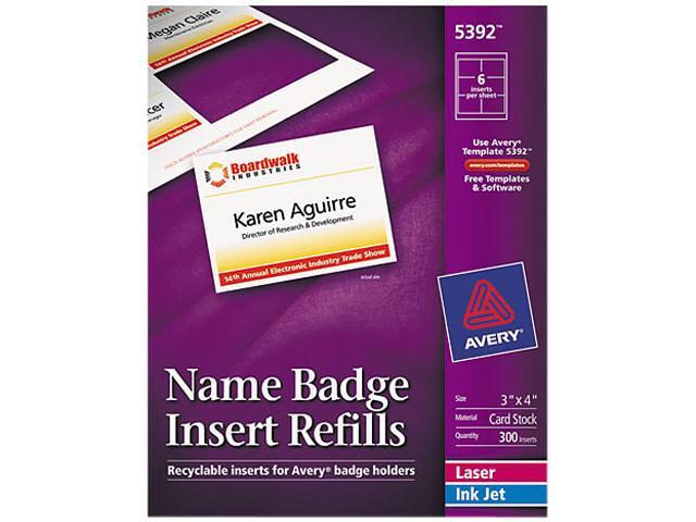 Click here for Avery Name Badge Insert Refills  3 x 4  300 Insert... prices