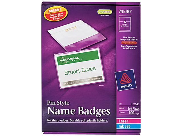 Click here for Avery Laser/Inkjet Pin Style Name Badge Holders prices