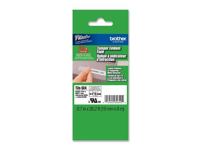 Click here for Brother TZESE4 Black on White Security tape for P-... prices