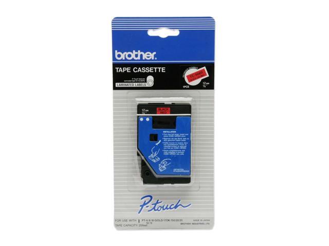 Brother P-Touch TC5001 TC Laminated Tape 0.50 Width x 25 ft Length - Direct Thermal - Red