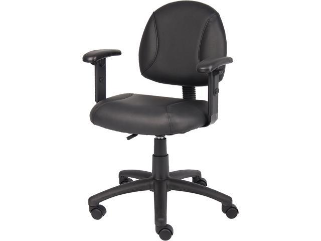 Click here for BOSS Black Posture Chair W/ Adjustable Arms (B306) prices