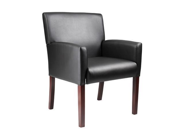 Click here for BOSS Box Arm guest  accent or dining chair W/Mahog... prices
