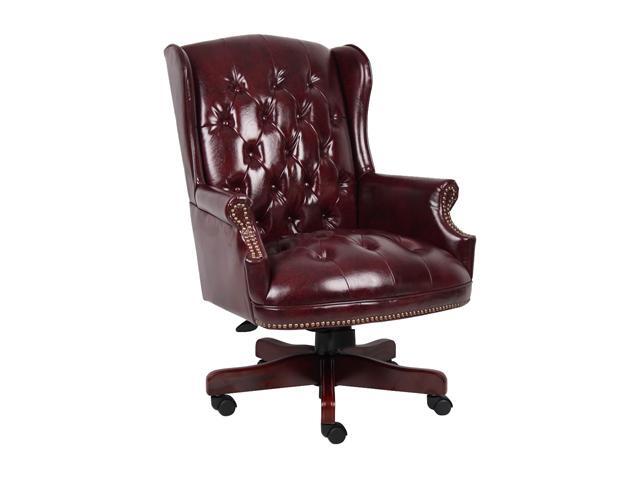Click here for BOSS Burgundy Wingback Traditional Chair (B800-BY) prices