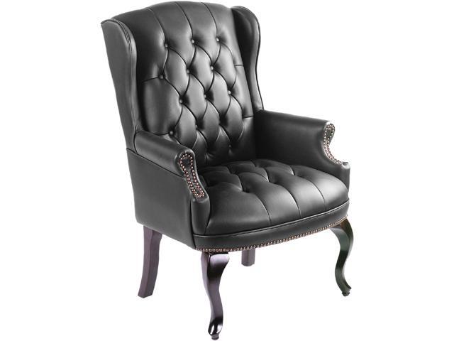 Click here for BOSS Black Wingback Traditional Guest Chair (B809-... prices