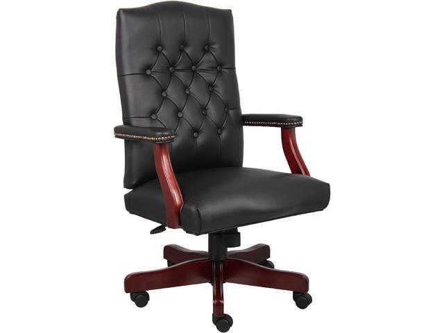 Click here for BOSS Classic Black Caressoft Vinyl Chair With Maho... prices