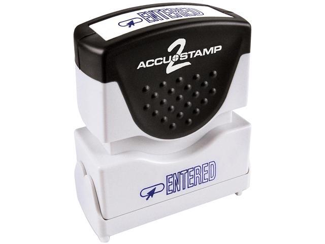 Click here for Accustamp2 035573 1 5/8 x 1/2 Blue Entered Accusta... prices