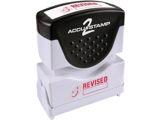 Click here for Accustamp2 035587 1 5/8 x 1/2 Red Revised Accustam... prices