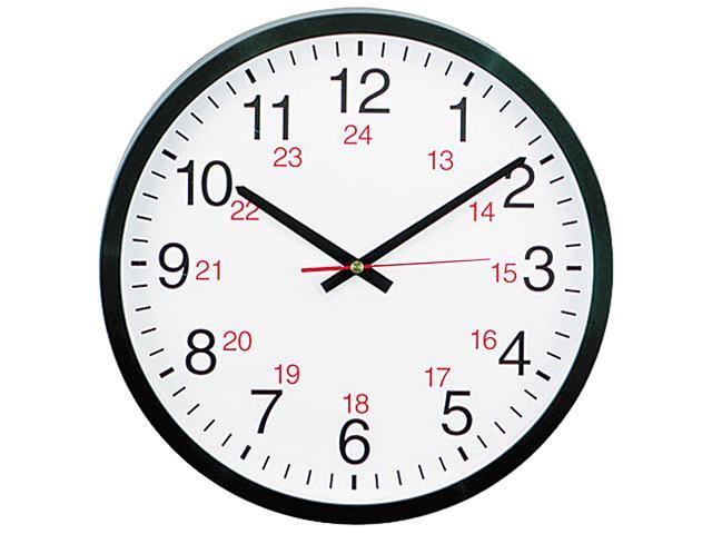 Click here for 24-Hour Round Wall Clock  12 3/4in  Black prices