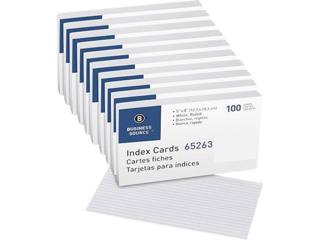 Click here for Business Source 65263BX Ruled White Index Cards -... prices