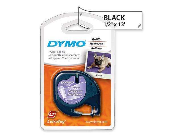 Sanford 16952 LetraTag Plastic Label Tape Cassette  1/2in x 13ft  Clear