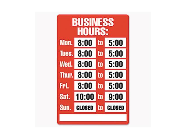 Click here for COSCO 098072 Business Hours Sign Kit  8 x 12  Red prices
