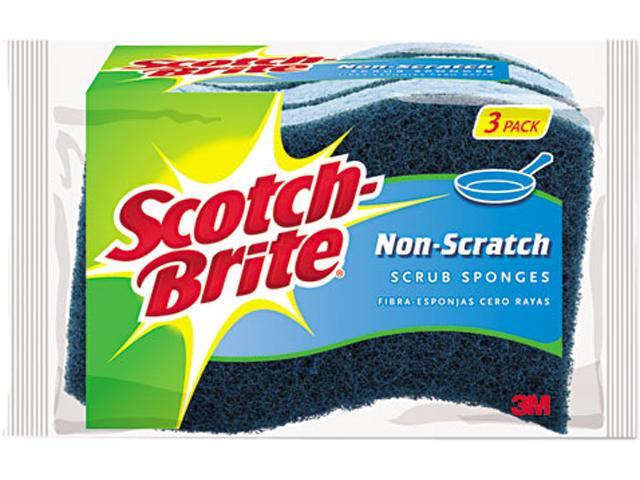 Scotch-Brite MP-3 No Scratch Multi-Purpose Scrub Sponge  4 2/5 x 2 3/5  Blue  3/Pack