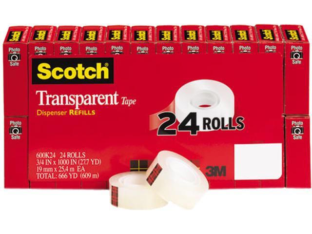 Click here for Scotch 600K24 Transparent Glossy Tape  3/4 x 1000... prices