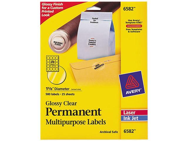 Click here for Avery 6582 Permanent I. D. Labels  1 2/3 dia.  Cle... prices