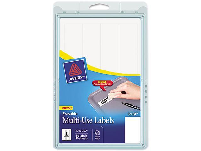 Click here for Avery Label Erasable 7/8x2-7/8 80/PK White 5429 prices