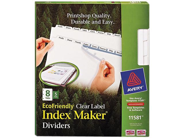 Click here for Avery Print & Apply Clear Label Dividers w/White T... prices