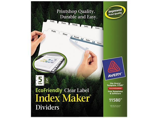 Click here for Avery Print & Apply Clear Label Dividers w/White T... prices