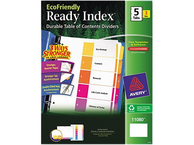 Click here for Avery Ready Index Customizable Table of Contents A... prices